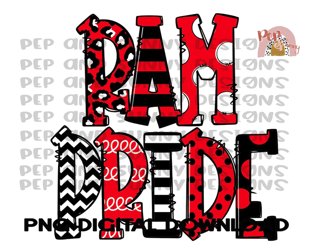 Ram Pride | Doodle Design | Spirit Tee | PNG Digital Download ...