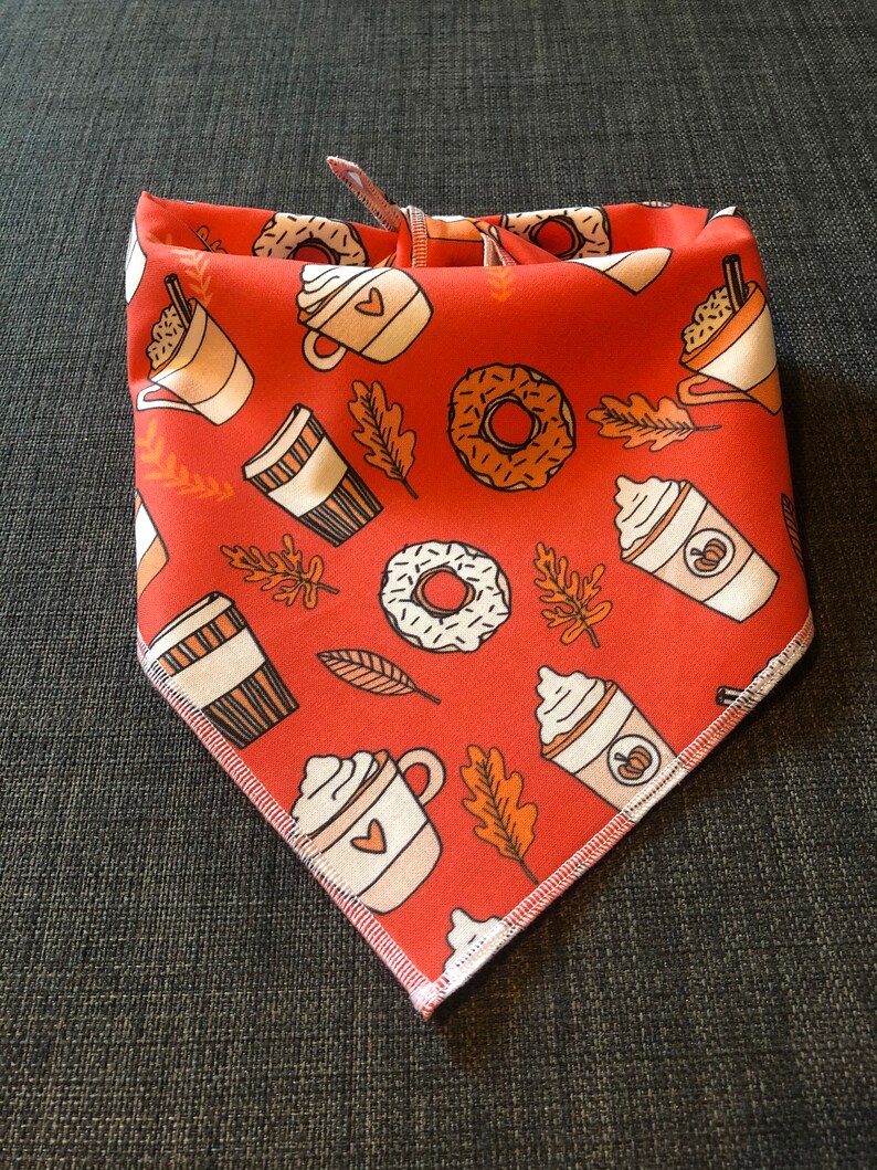 Fall Dog Bandana, Pumpkin Spice Latte Dog Bandana, Pumpkin Spice, Tie ...
