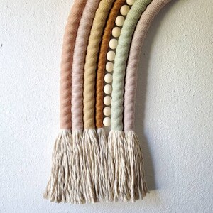 Giant Wildflower Boho Rainbow Extra Large Macrame Rainbow Neutral Earth ...