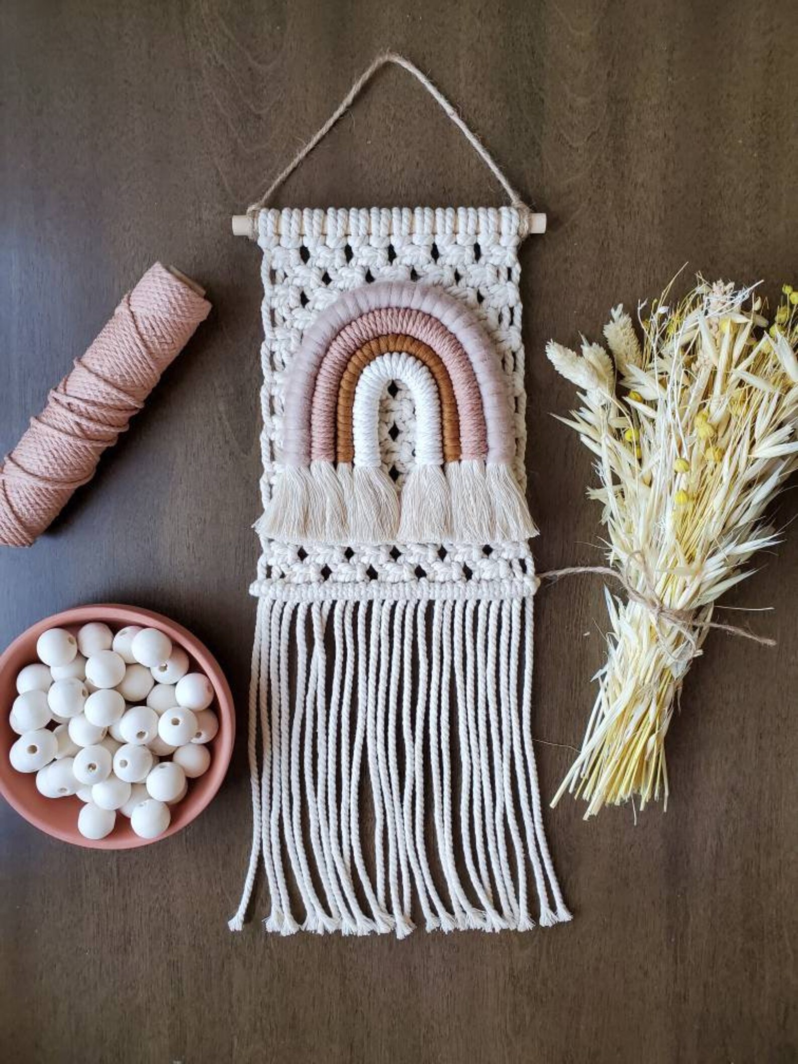 Bold Boho Mini Rainbow Banner Macrame Rainbow Boho Decor - Etsy