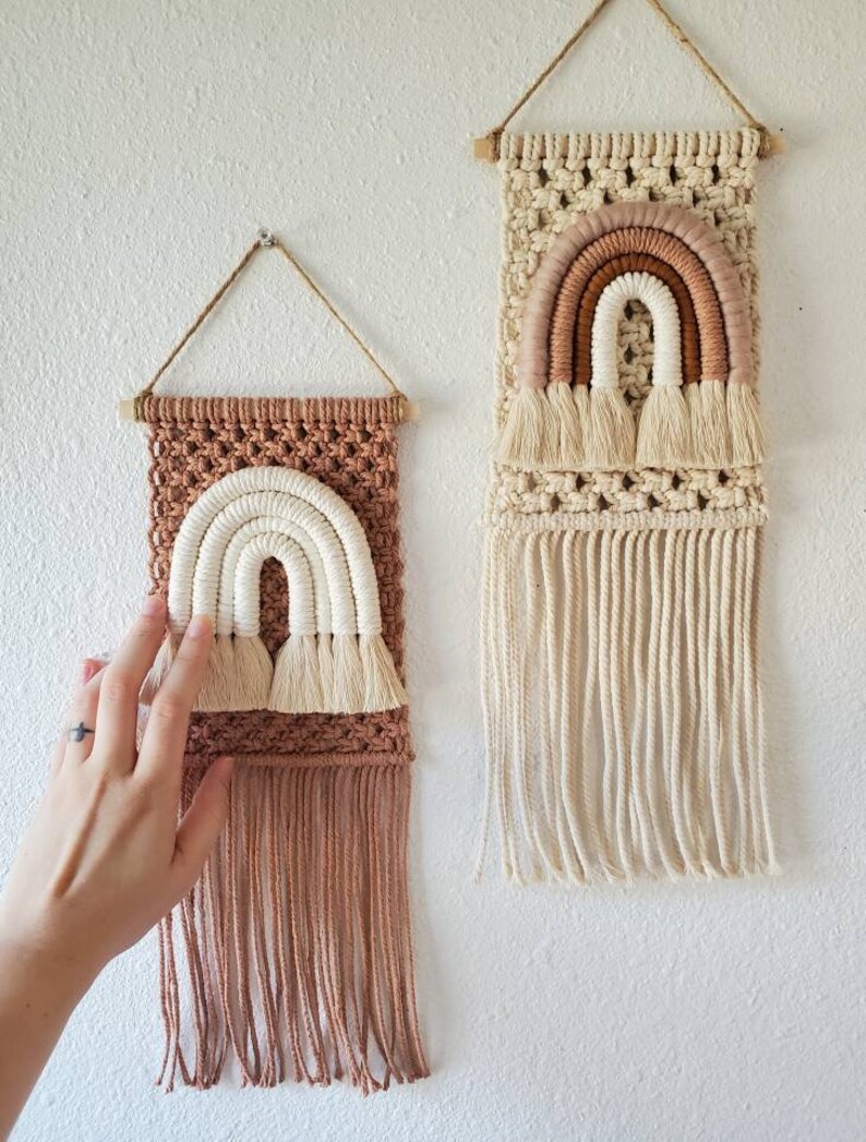 Bold Boho Mini Rainbow Banner Macrame Rainbow Boho Decor - Etsy