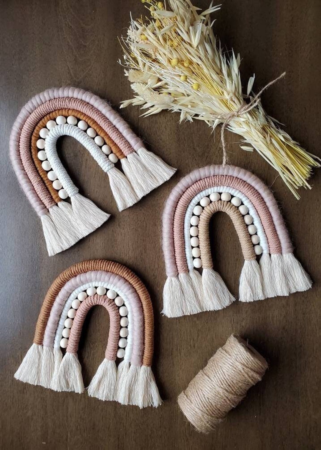 Boho Rainbows Individual Mini Rainbows Boho Baby Wood Bead Rainbows ...