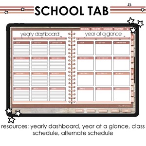 Digital Teacher Planner (UNDATED) Neutral Stars - Etsy