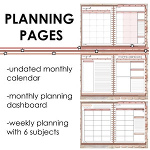 Digital Teacher Planner (UNDATED) Neutral Stars - Etsy