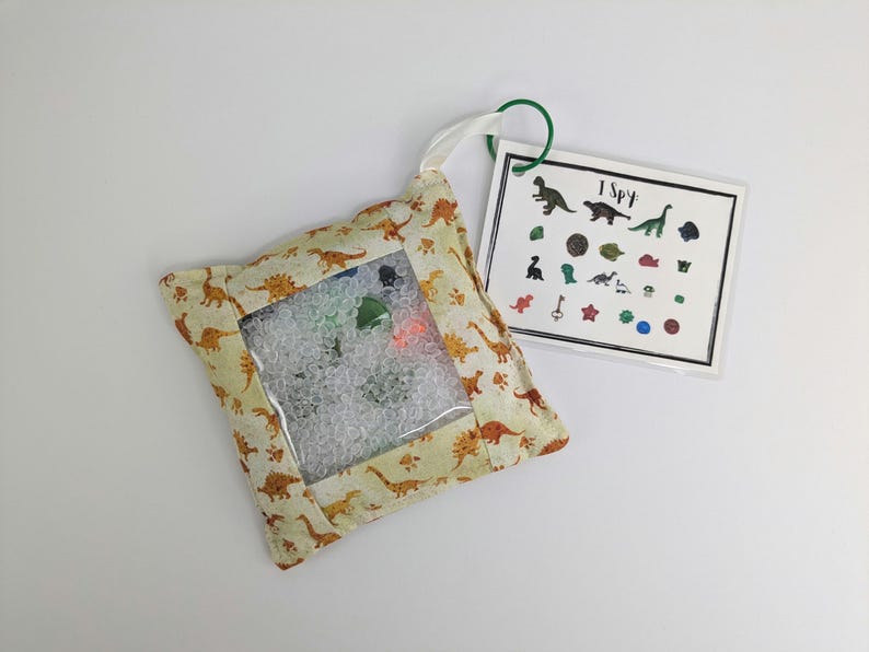 Dinosaur I Spy Bag | Travel Seek and Find Sensory Toy - Etsy