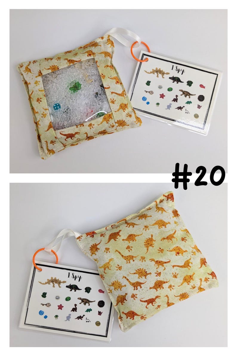 Dinosaur I Spy Bag | Travel Seek and Find Sensory Toy - Etsy