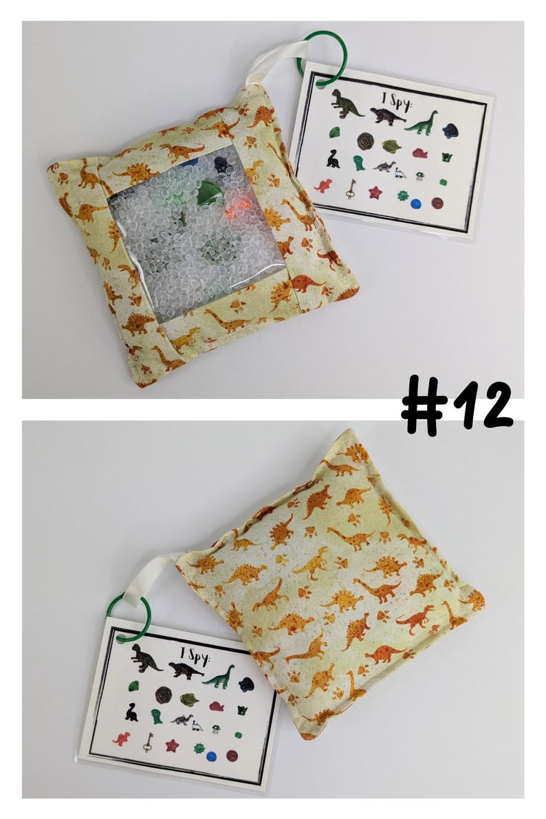 Dinosaur I Spy Bag | Travel Seek and Find Sensory Toy - Etsy