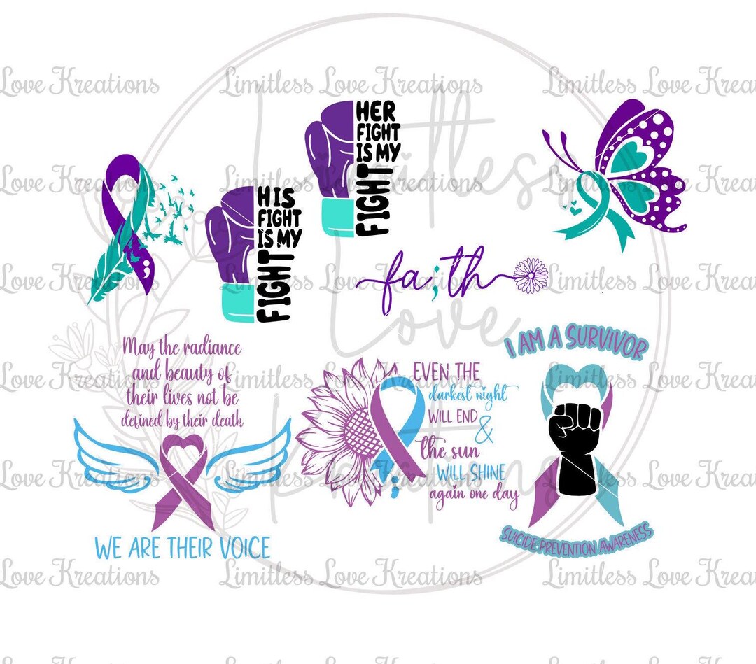 Suicide Prevention Awareness SVG Bundle-suicide Prevention Awareness ...