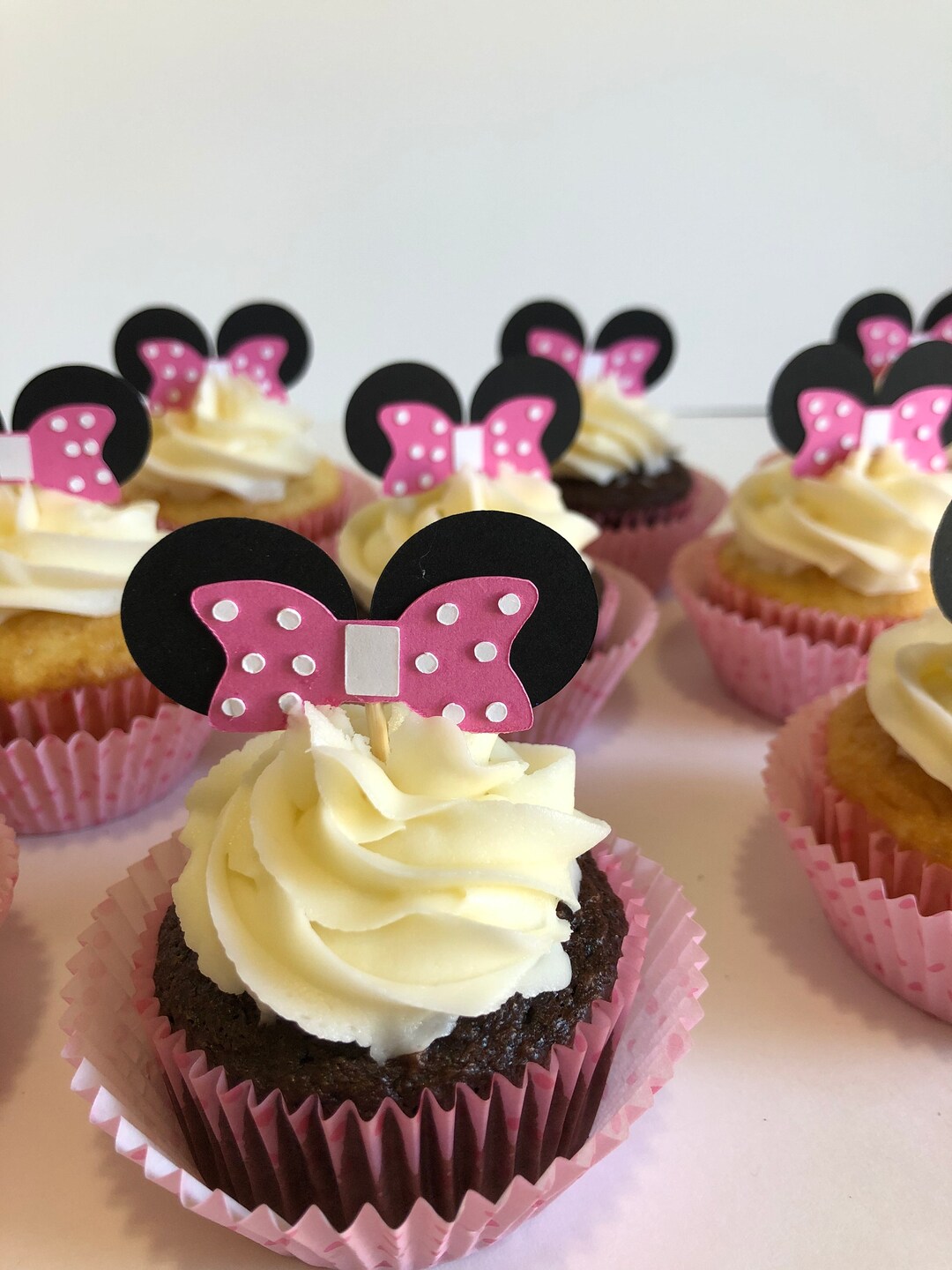 Mouse Cupcake Toppers Mini Mouse Toppers Mini Mouse Birthday Mini Mouse ...