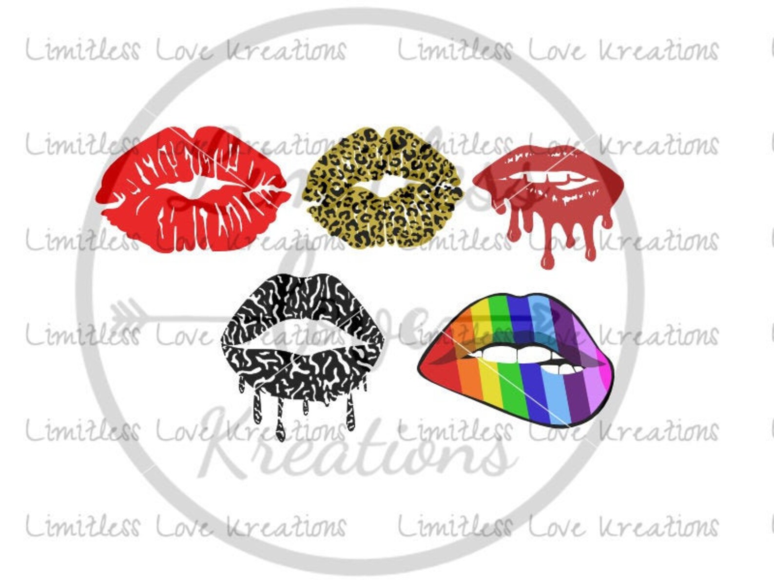 Lips Svg-lip Marks Svg-rainbow Lips Svg-pride Lips Svg-cheetah Lips Svg ...