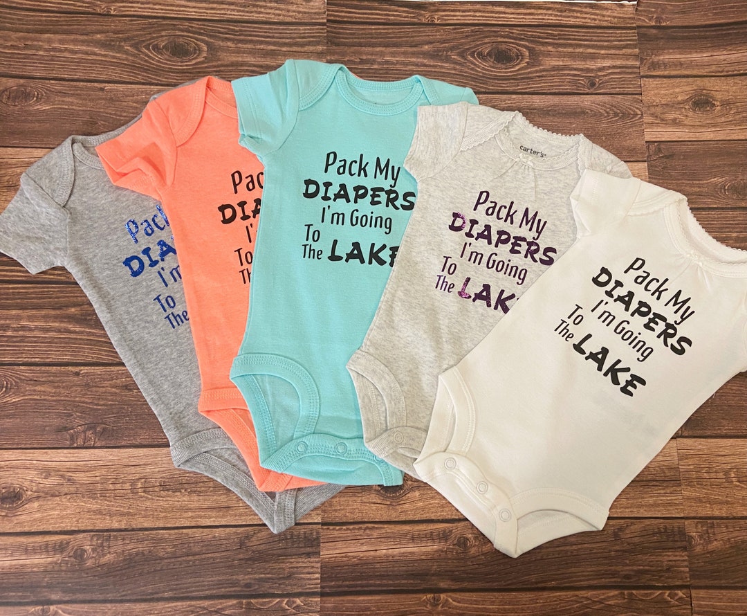 Pack My Diapers I'm Going to the Lake Onesie-lake Onesies-lake Baby ...