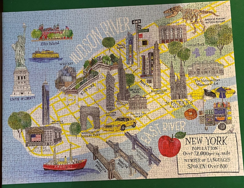 Completed and Framed Puzzle Art - New York City - Etsy
