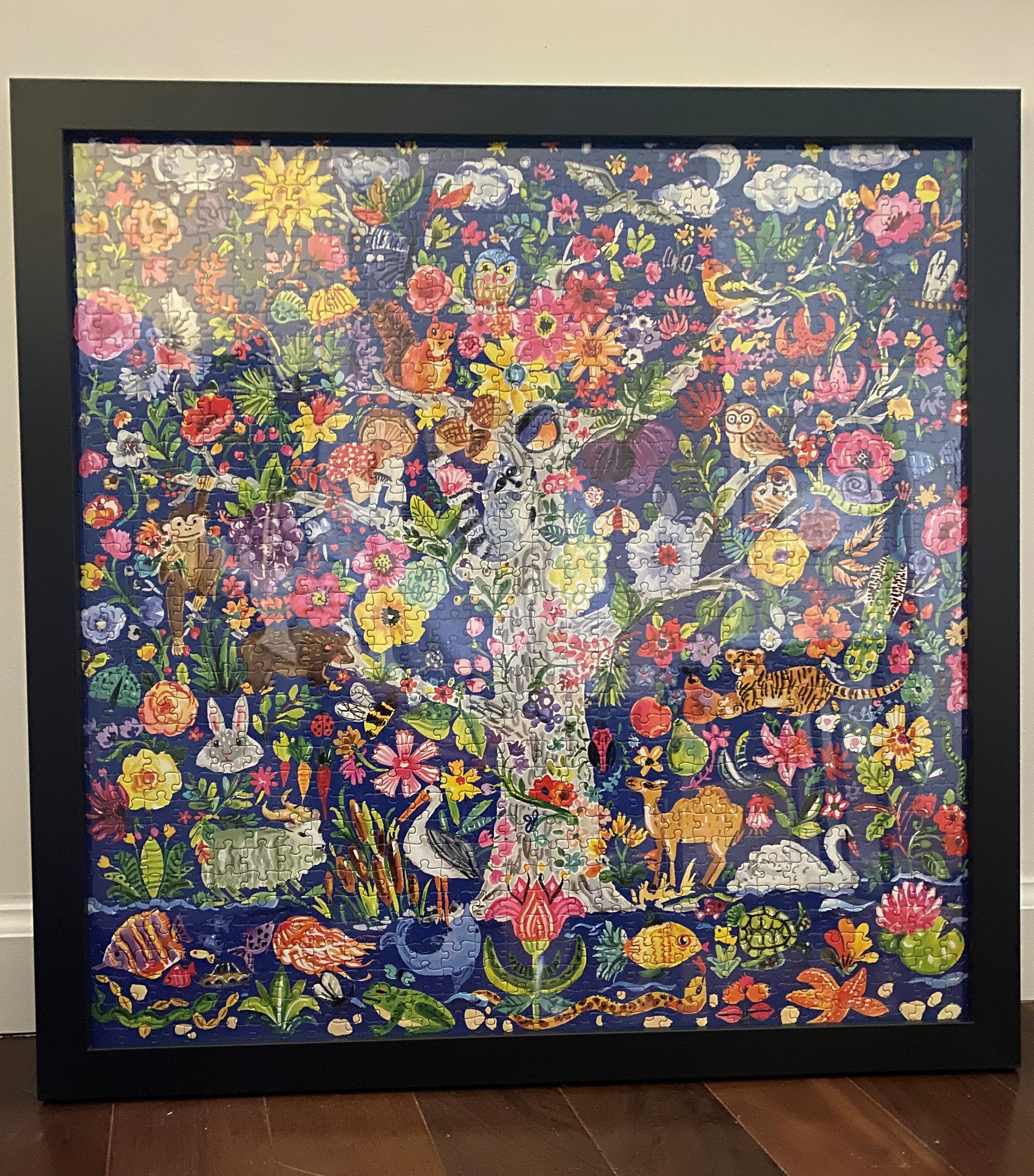 Completed and Framed Puzzle Art - Tree of Life - Etsy
