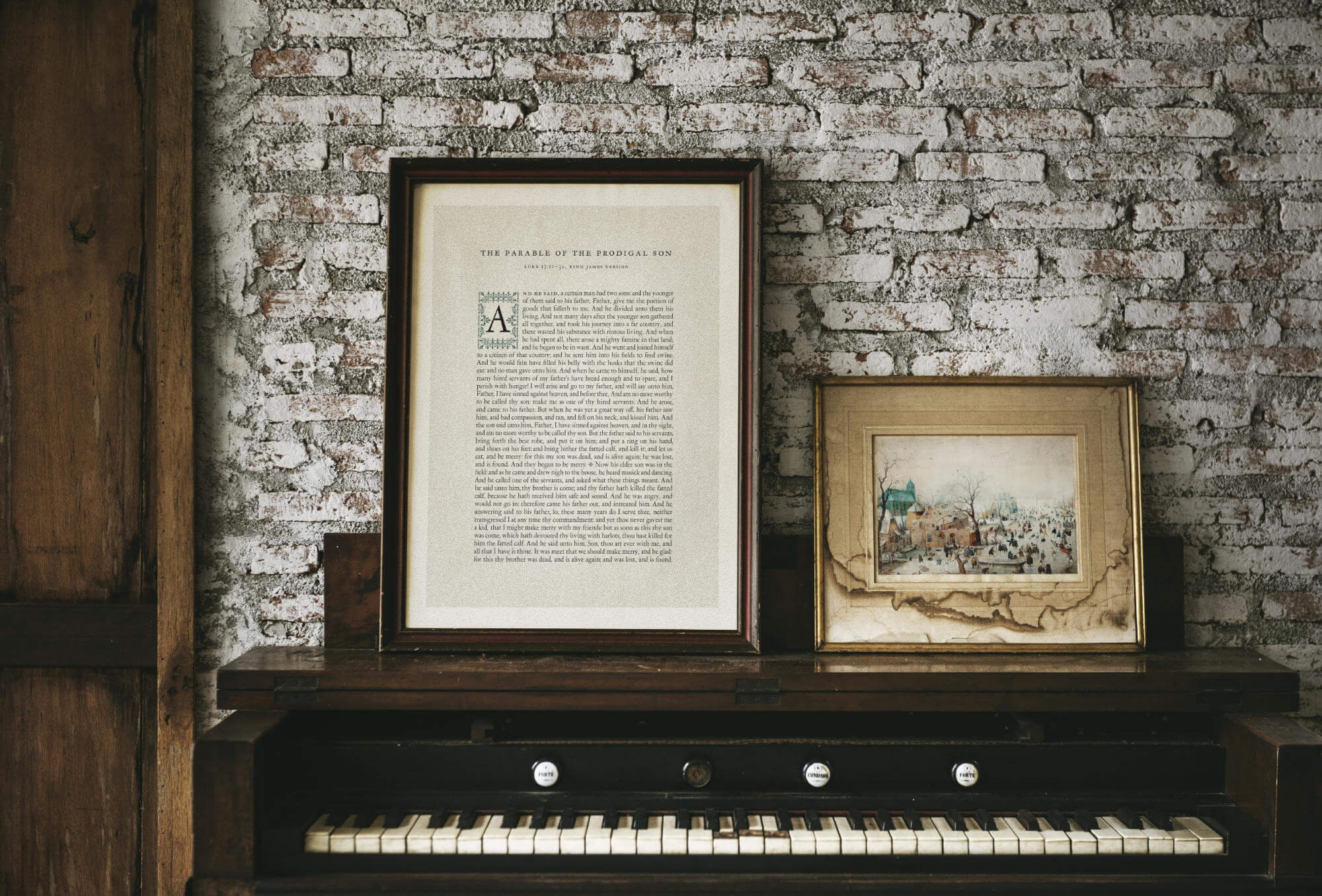 Parable of the Prodigal Son Digital Print, Classic Font Book Typography ...