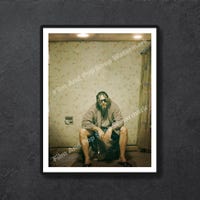 Big Lebowski - the Dude Poster B&W Bathroom Scene - Black and White ...