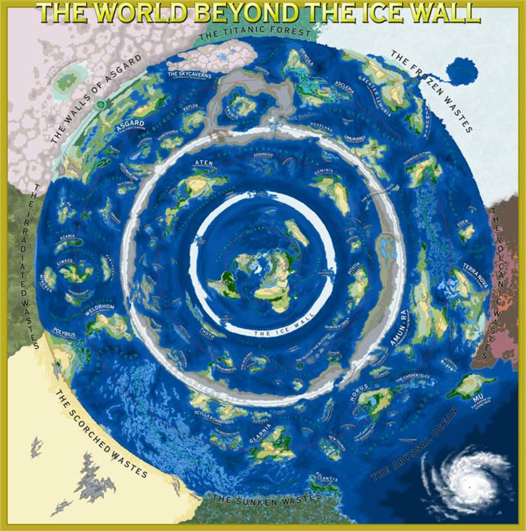 Fantasy Map Art Print: the World Beyond the Ice Wall - Etsy