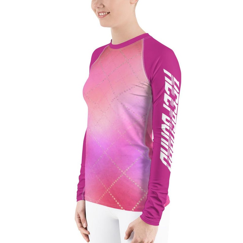 Rash Guard Women's BJJ Rash Guard Pink With Gold - Etsy
