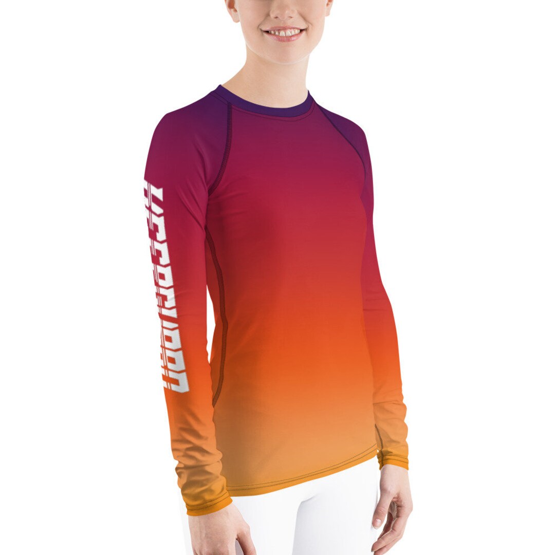Rash Guard; Women's BJJ Rash Guard Orange Gradient - Etsy