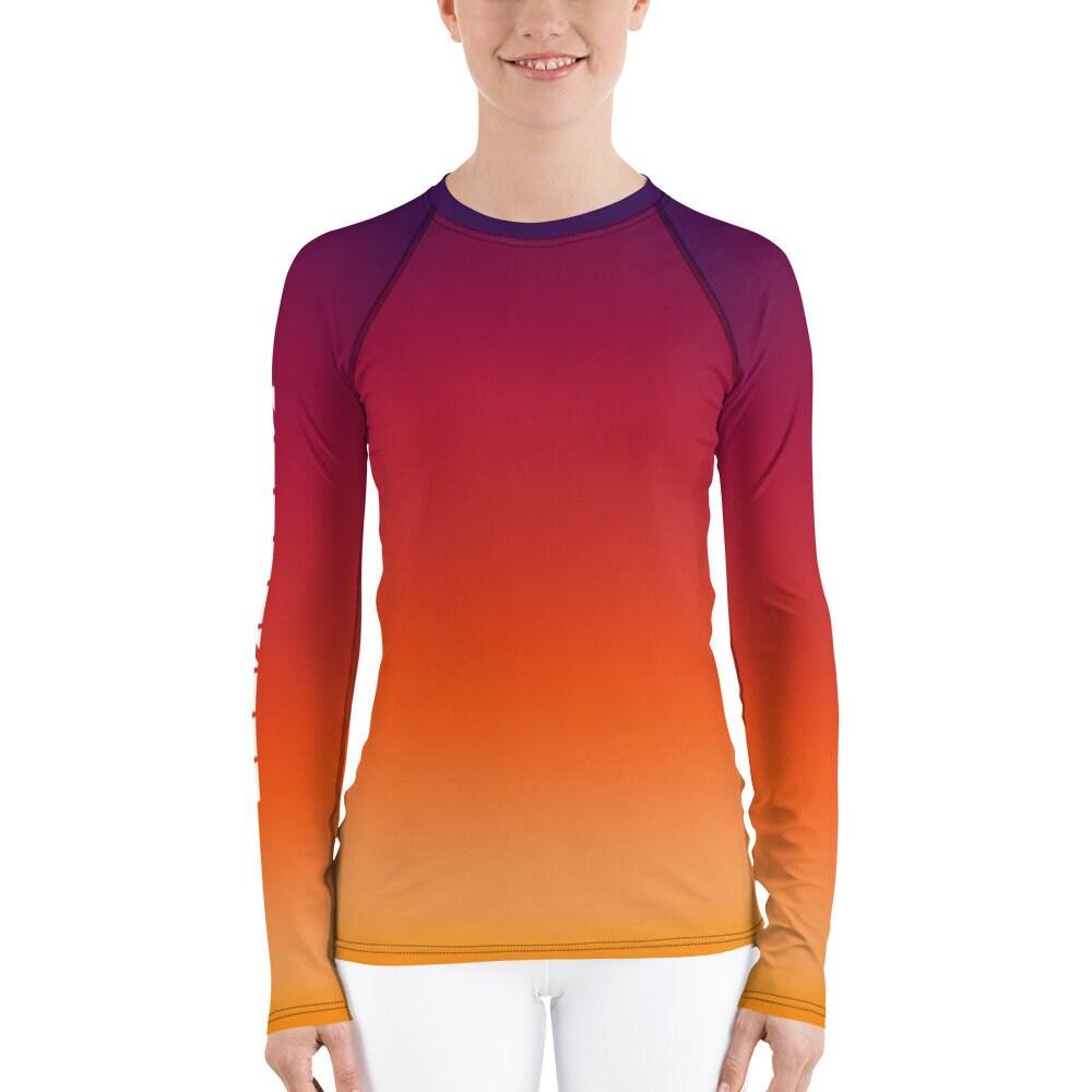 Rash Guard Women's BJJ Rash Guard Orange Gradient - Etsy