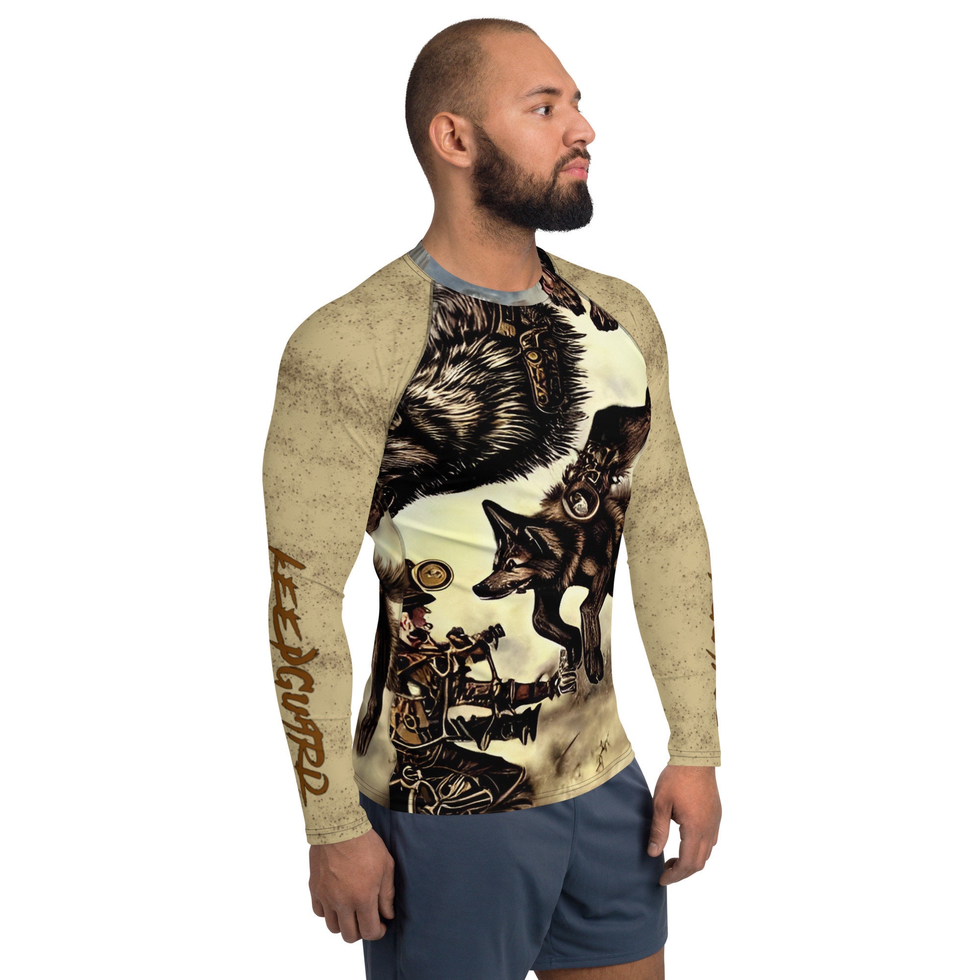Steampunk Wolves Men's Rash Guard - Etsy