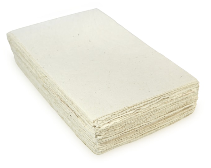 Handmade Lokta Card Stock Paper With Deckle Edge. Tree-free Lokta Paper ...