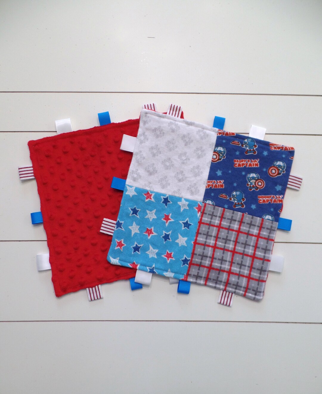Captain America Flannel Tag Blanket / Marvel Baby Nursery - Baby Boy ...