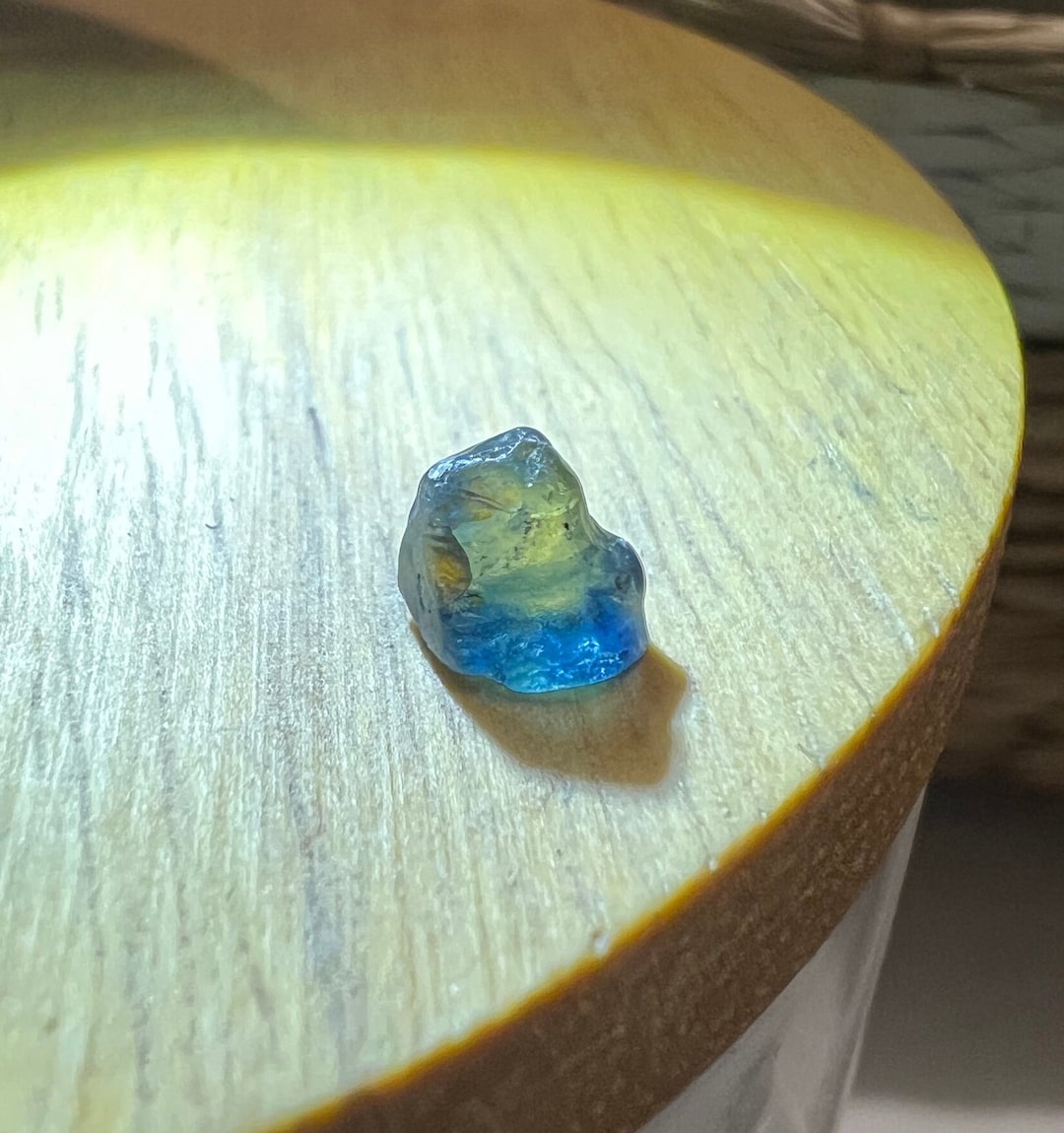 Rare and Unusual 1.5 Crt Blue Yellow Garba Tula Sapphire Rough From ...