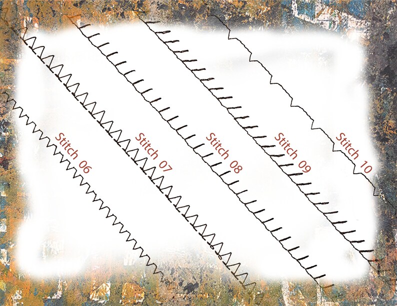 Sewing Stitch Clip Art 06-10 Digital Download Background Stitching ...