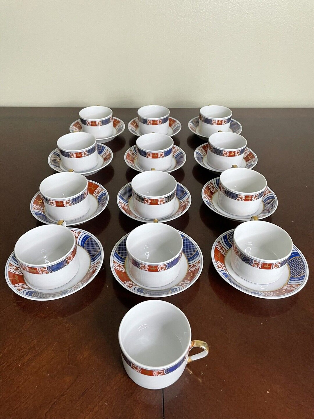 Vintage Fitz & Floyd Nishiki FF21 Fine China Set 9 Cups and Saucers + 4 ...