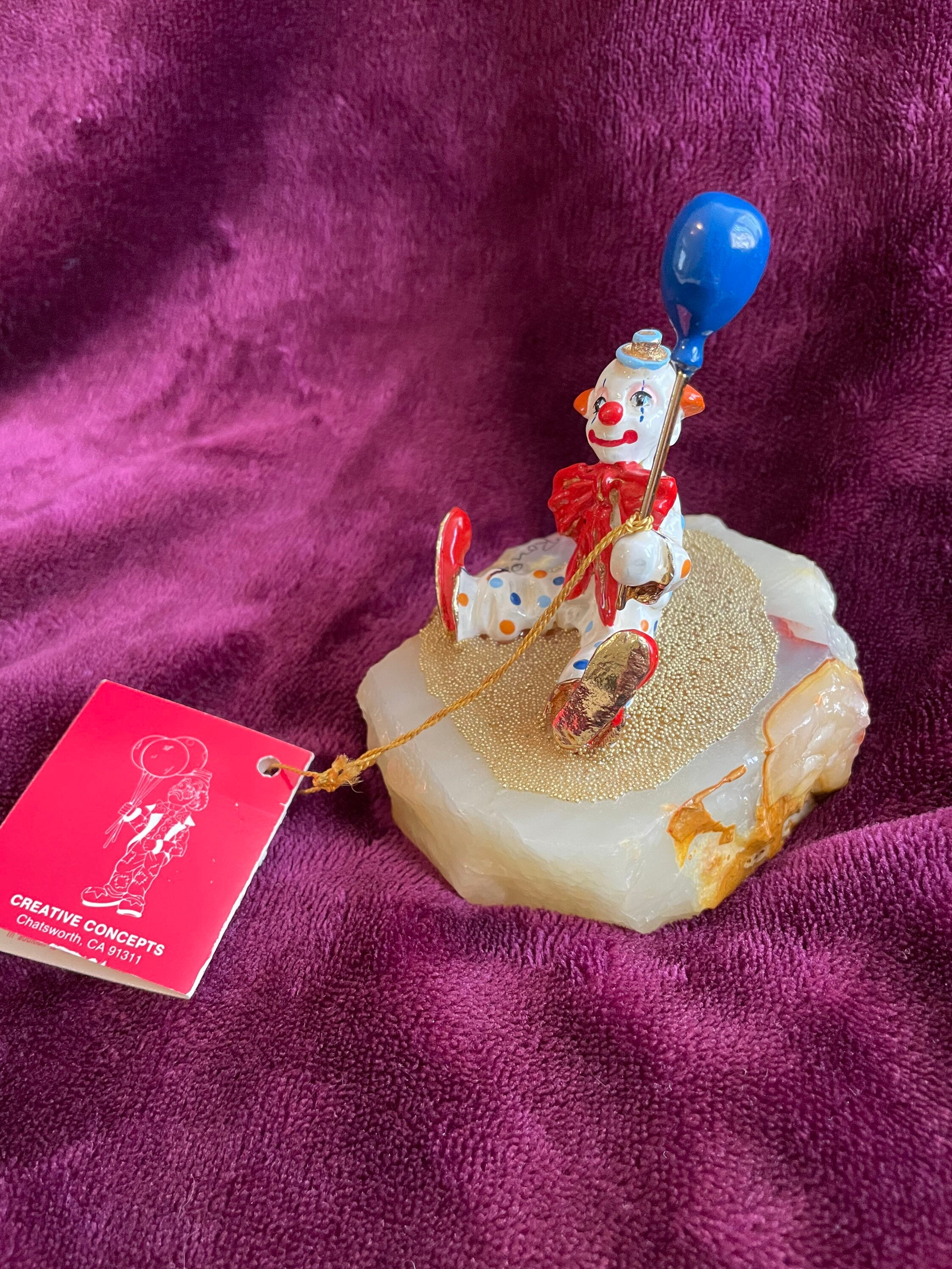 Art & Collectibles Sculpture RON LEE Clown with Blue Balloon Signed ...