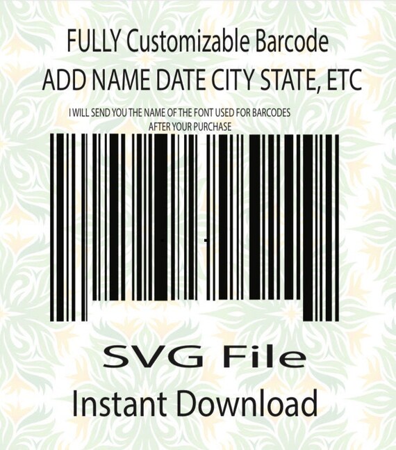 Customizable Barcode Plain Bar Code Scan Bar - Etsy