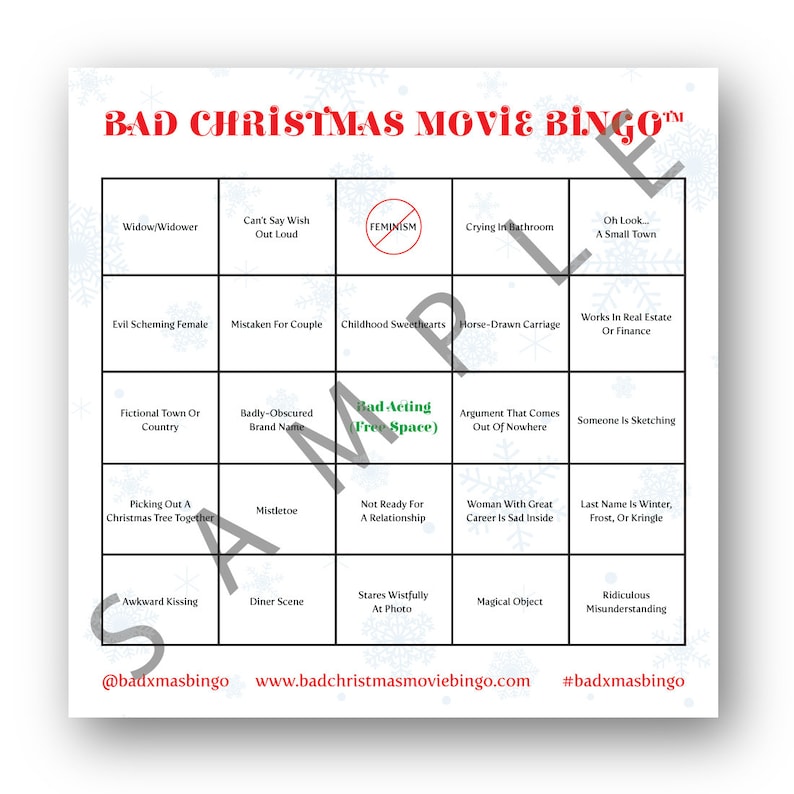 Bad Christmas Movie Bingo® | the Hilarious Holiday Board Game, Play ...