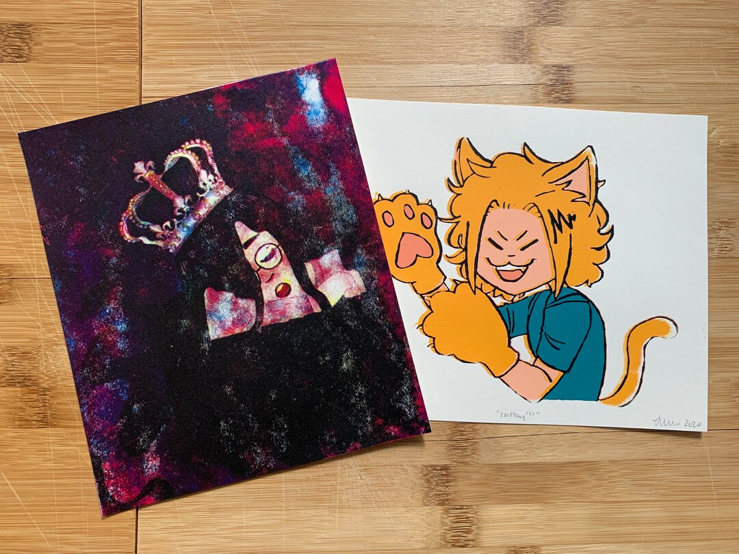 Denkitty and Astra King Limited Edition Screenprints - Etsy