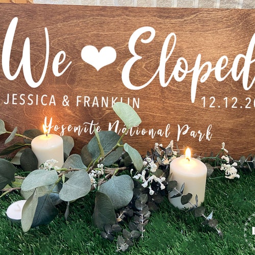 Elopement Sign - Etsy