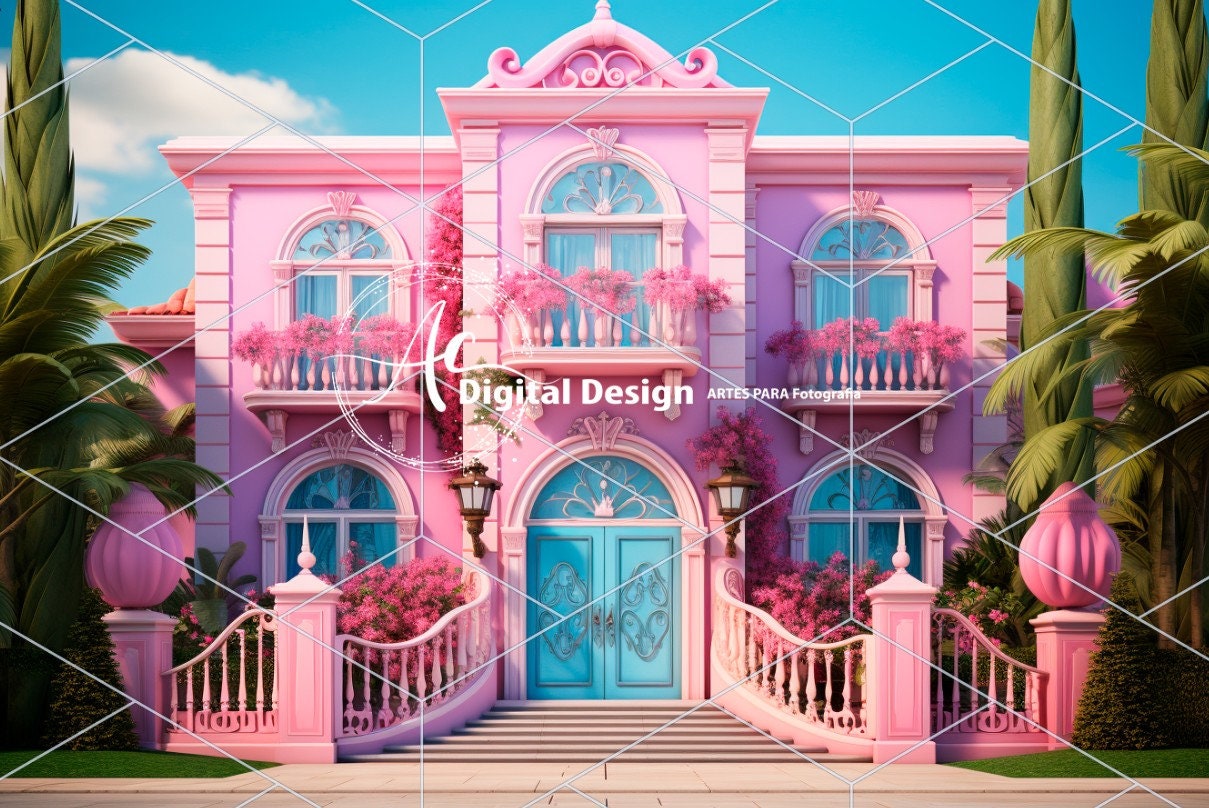 Barbie Photo Background, Home Decor, Girls, Birthday Balloons Fine Art ...