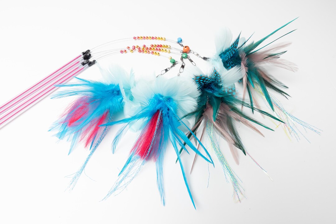 Flower 60-55 Cm Cat Teaser or Extra , Cat Toy, Cat Wand, Interactive ...