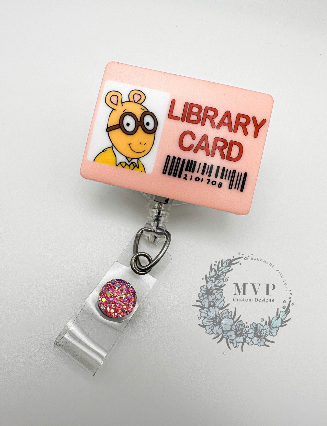 Library Card Badge Reel Librarian Badge Reel Teacher Badge - Etsy