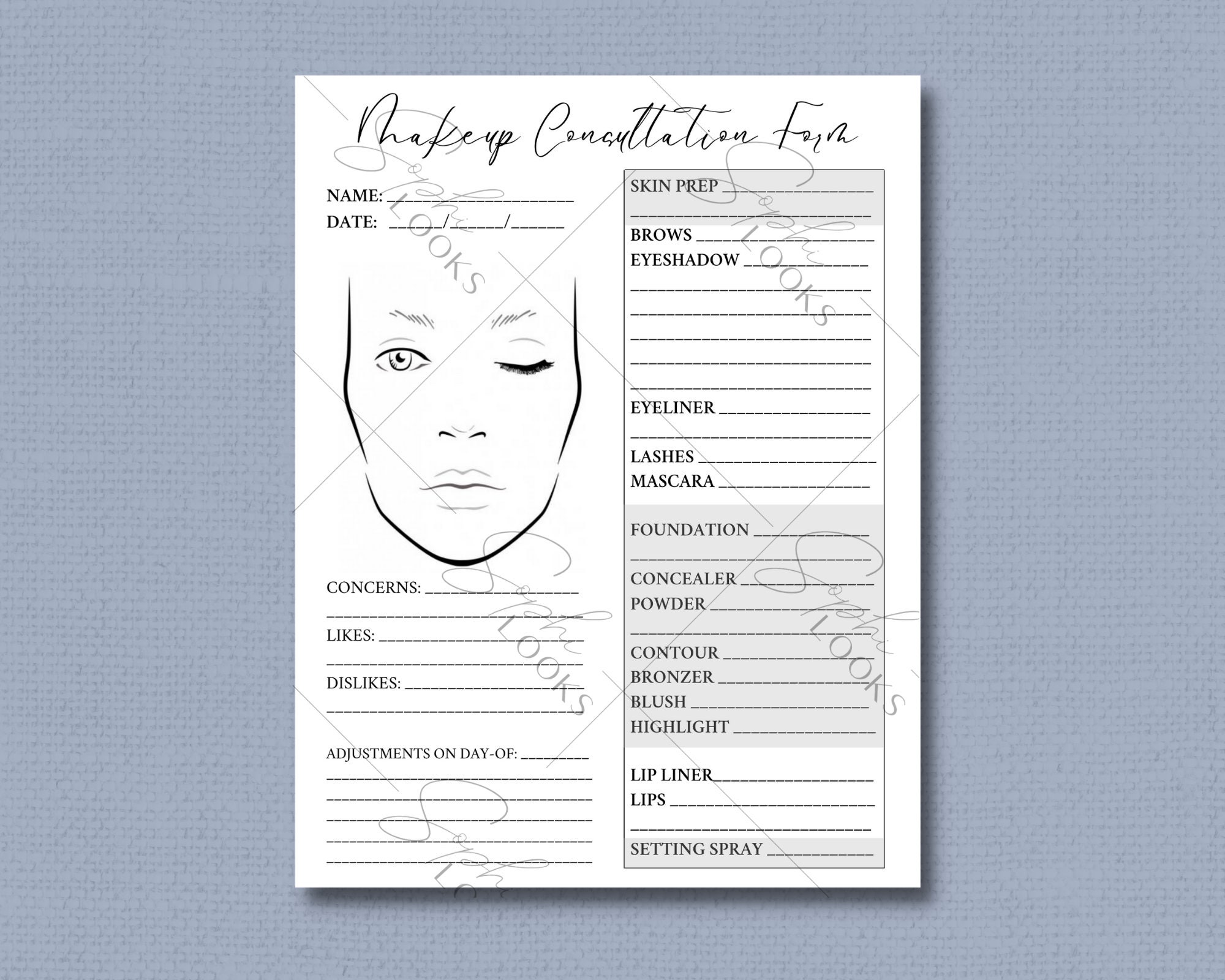 Makeup Artist Consultation Form Template | Makeupview.co Makeup Artist Consultation Form Template | Makeupview.co