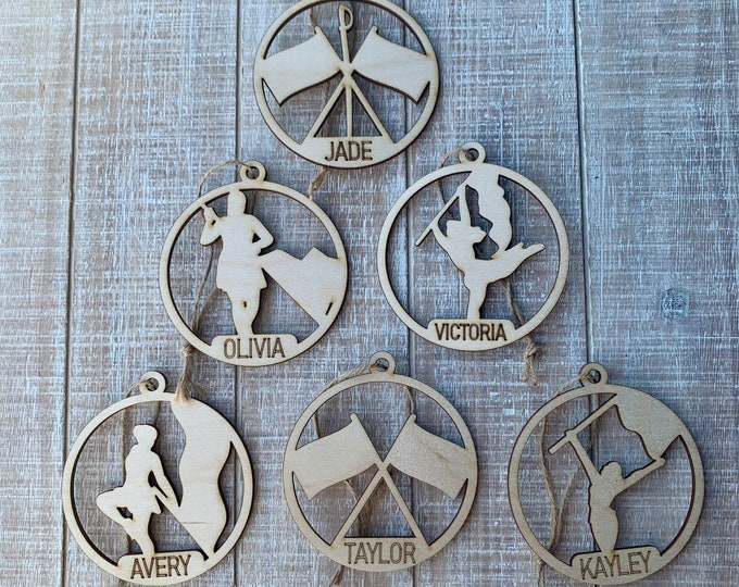 Female Color Guard Personalized Christmas Ornament - Etsy