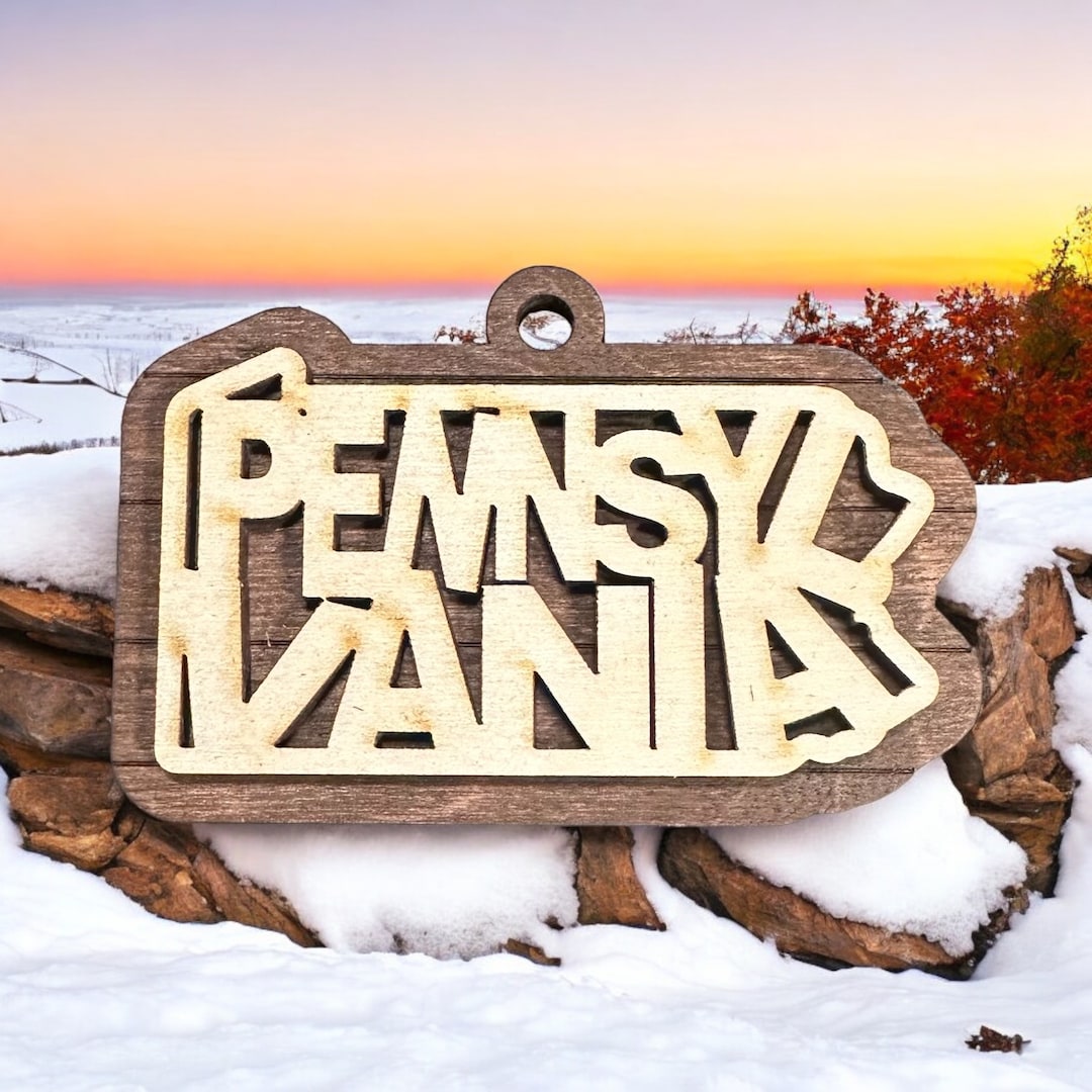 Pennsylvania State Word Art Ornament - 3d Ornament - Christmas Ornament ...