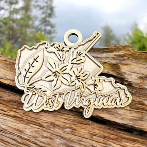 West Virginia State Flower Ornament - 3d Ornament - Christmas Ornament ...