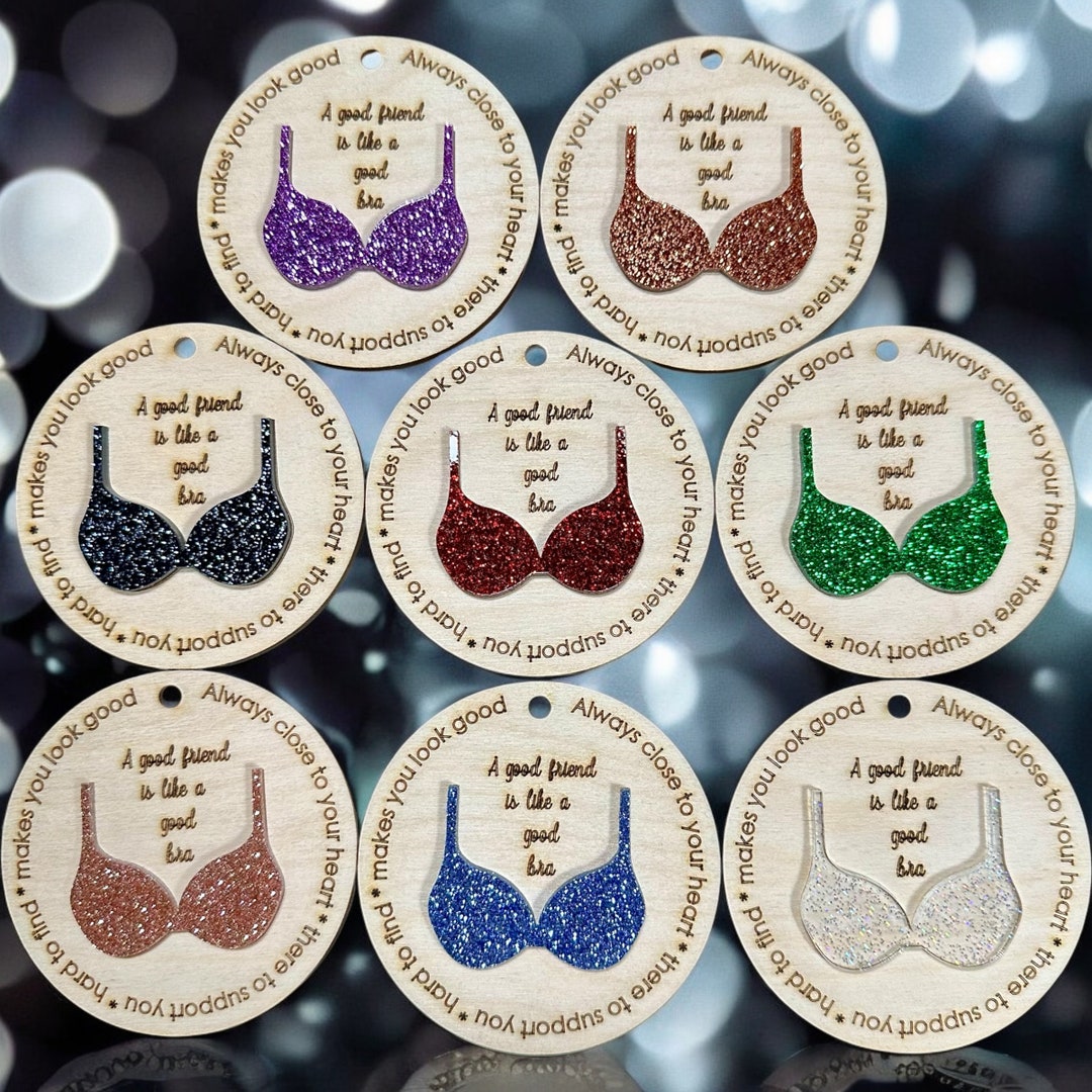 A Good Friend is Like a Good Bra Ornament - 8 Bra Colors - Makes You ...