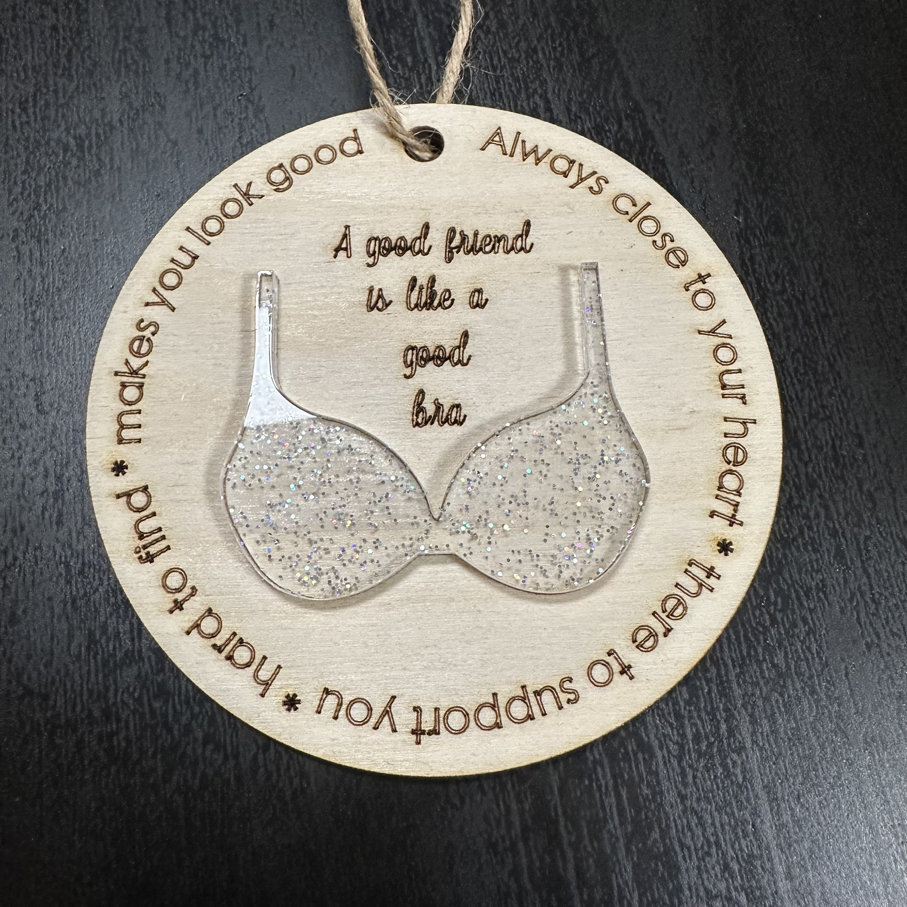 A Good Friend is Like a Good Bra Ornament - 8 Bra Colors - Makes You ...