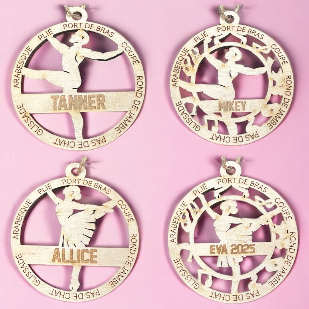 Personalized Ballet Dance Stadium Series Christmas Ornament - Male and ...