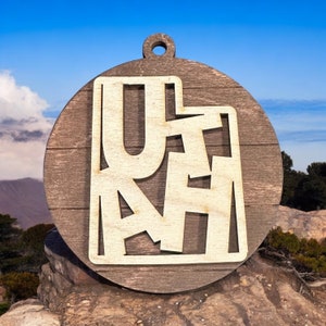 Utah State Word Art Ornament - 3d Ornament - Christmas Ornament - Gift ...
