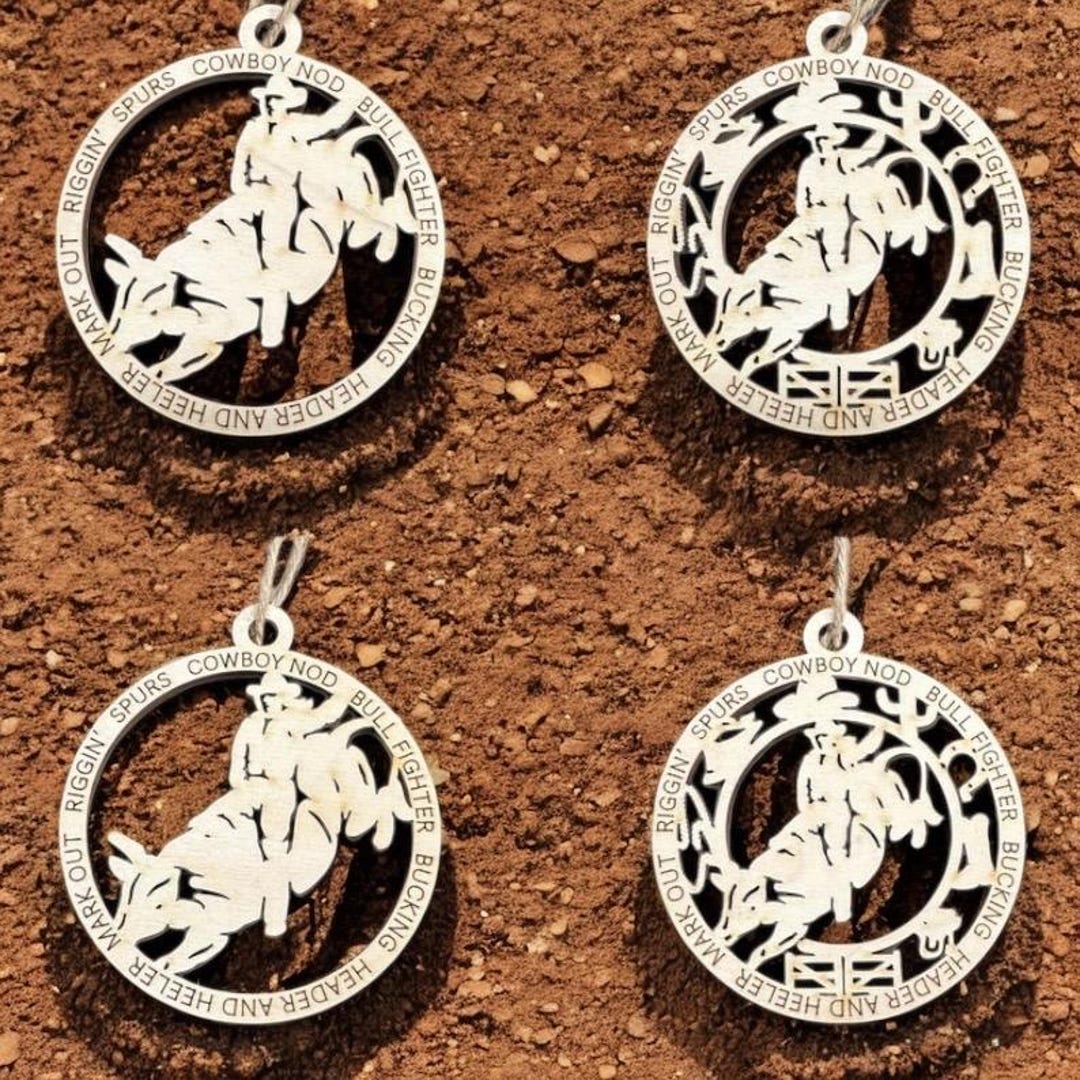 Bull Riding Stadium Series Christmas Ornament - Male and Female ...