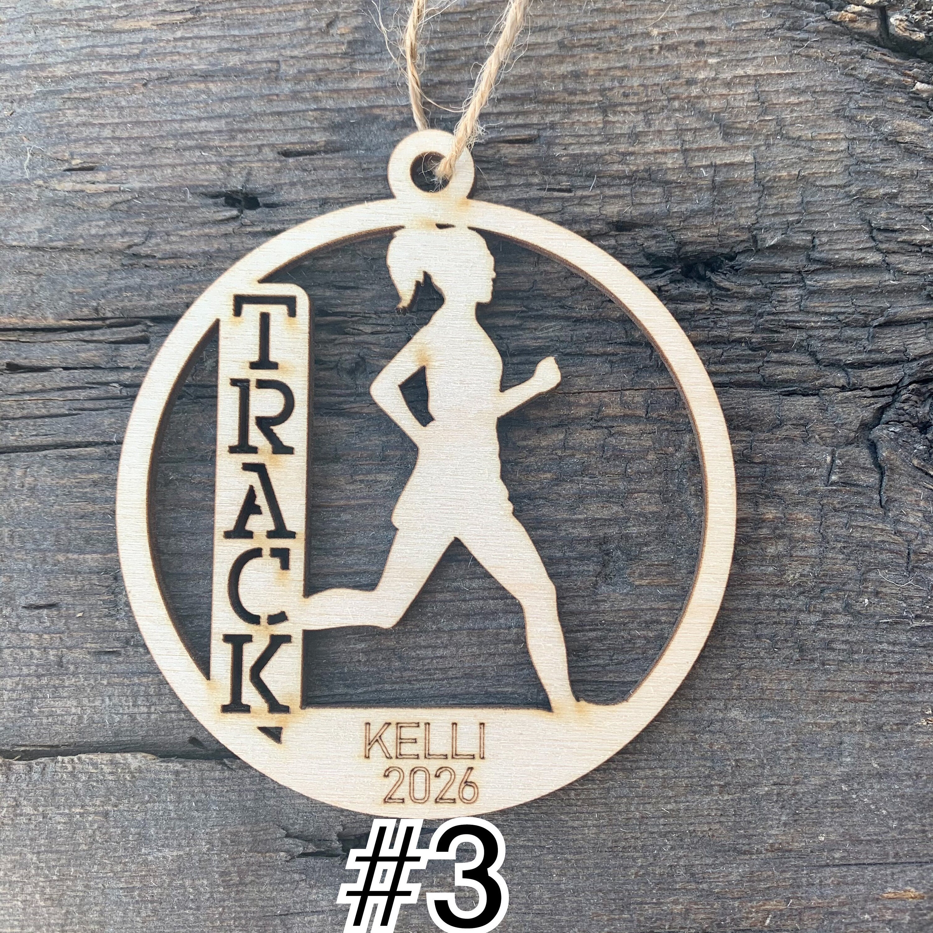 Track and Field Ornament Personalized Wooden Christmas Present. Perfect ...