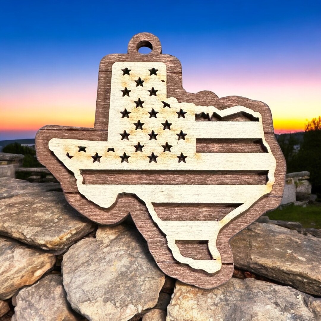 Texas State Flag Art Ornament - 3d Ornament - Christmas Ornament - Gift ...