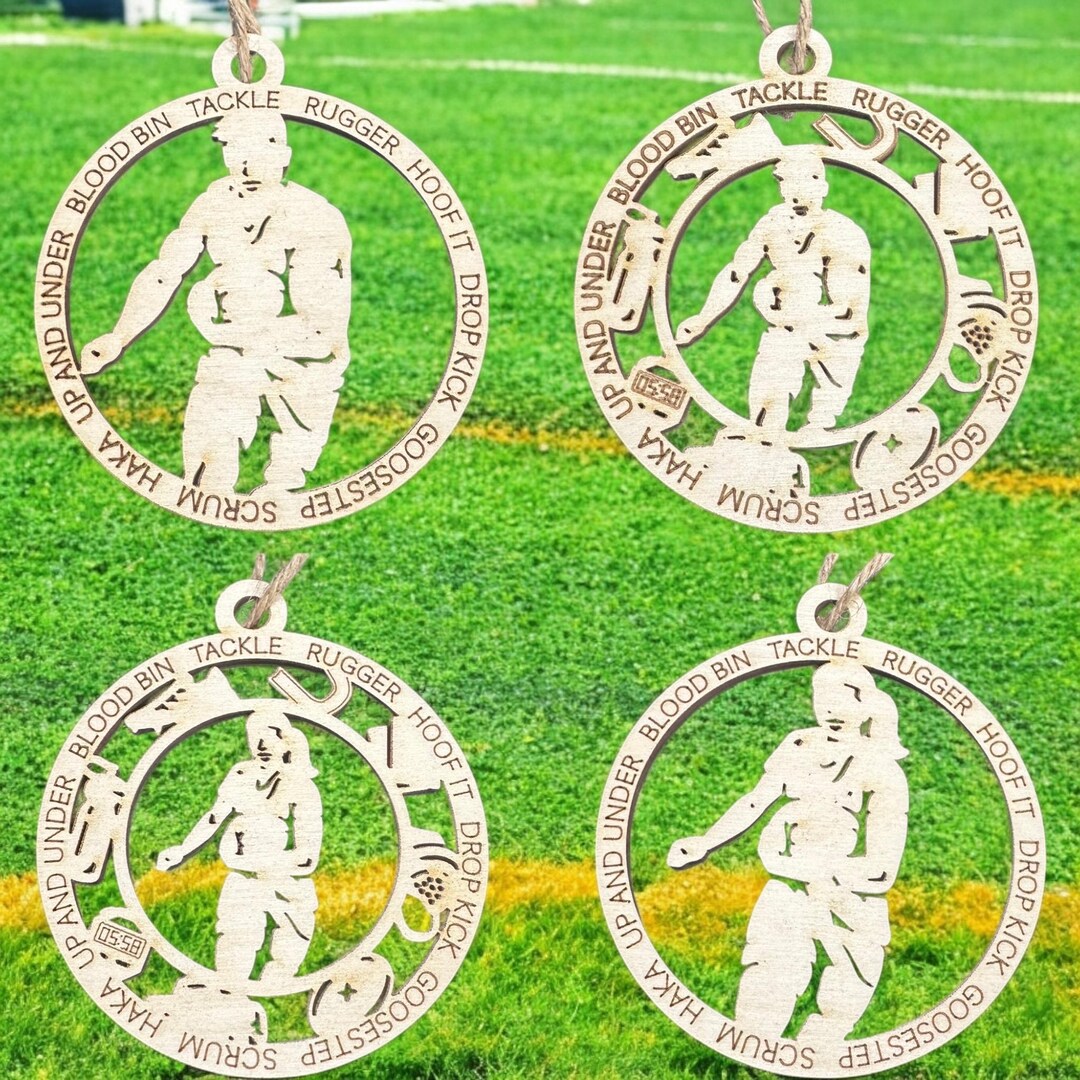 Rugby Stadium Series Christmas Ornament - Male and Female Versions - Etsy