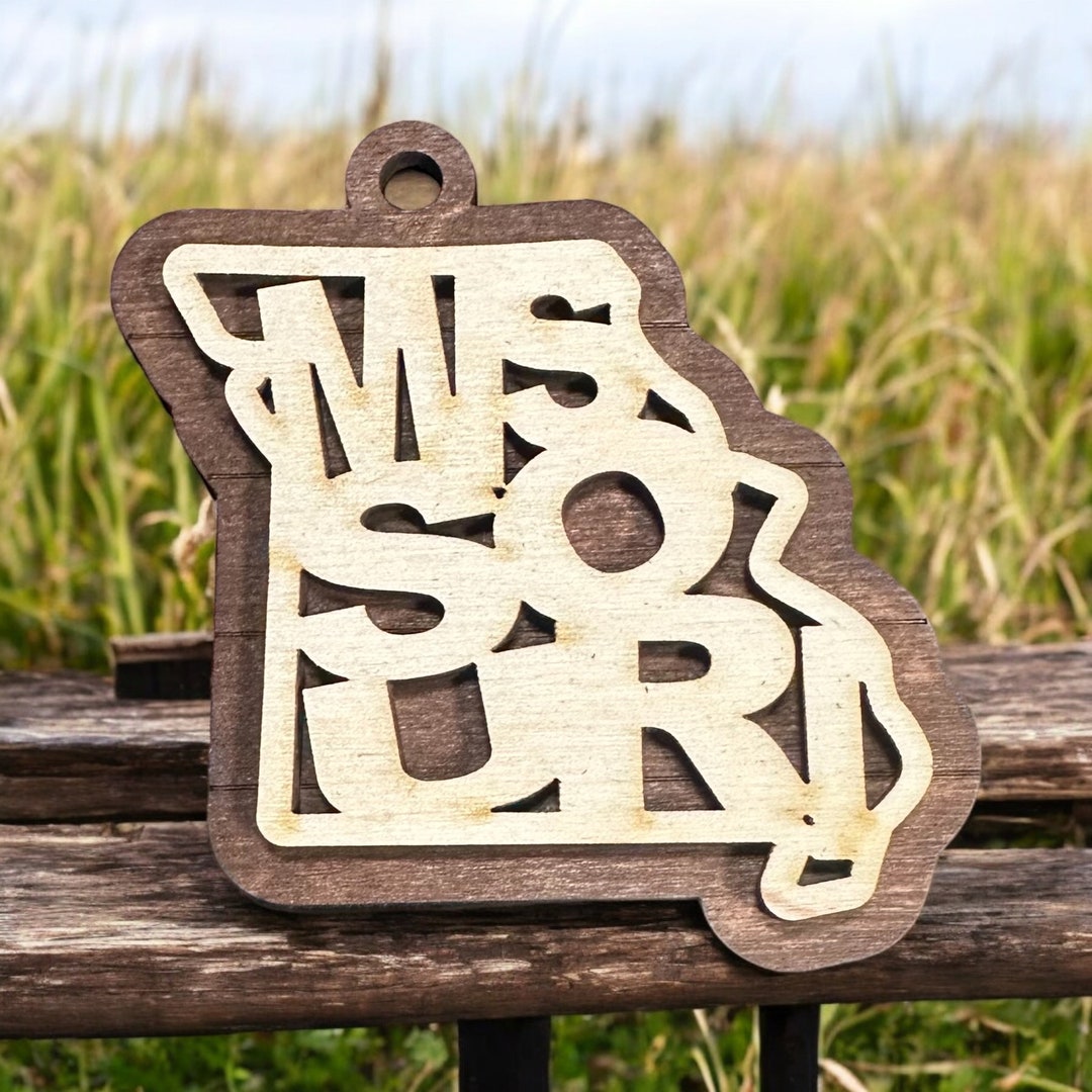 Missouri State Word Art Ornament - 3d Ornament - Christmas Ornament ...